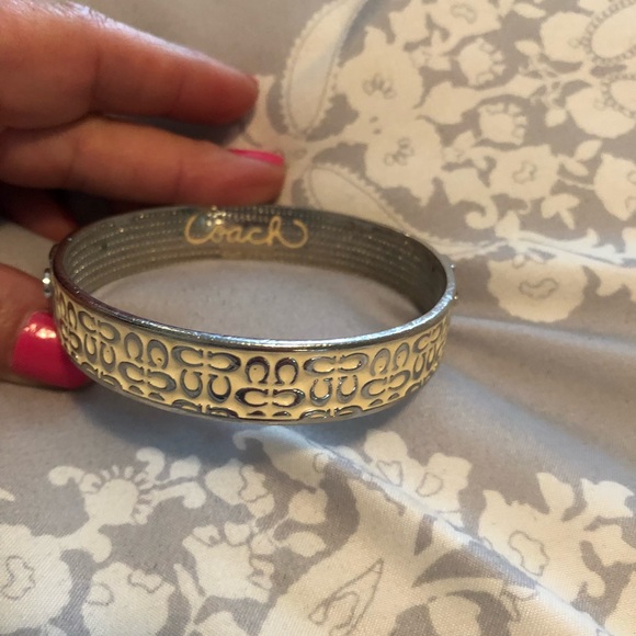 Coach | Jewelry | Coach Silver Bangle Bracelet | Poshmark